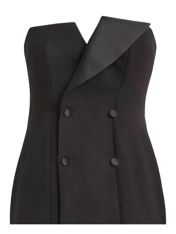 P.a.r.o.s.h Double-breasted Strapless Fitted Maxi Dress - Black