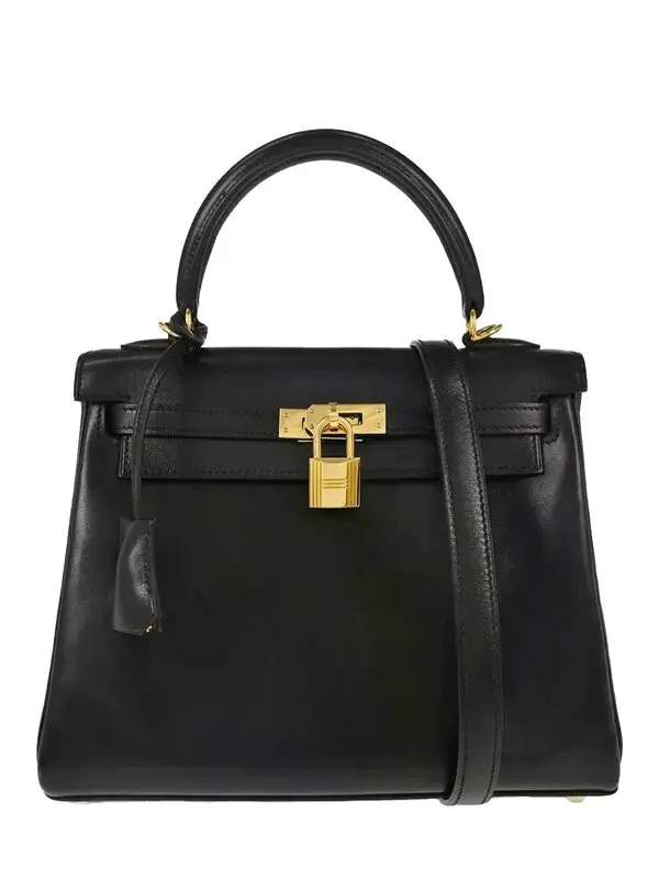 Hermès 2009 Kelly 25 Retourne Tote Bag - Black