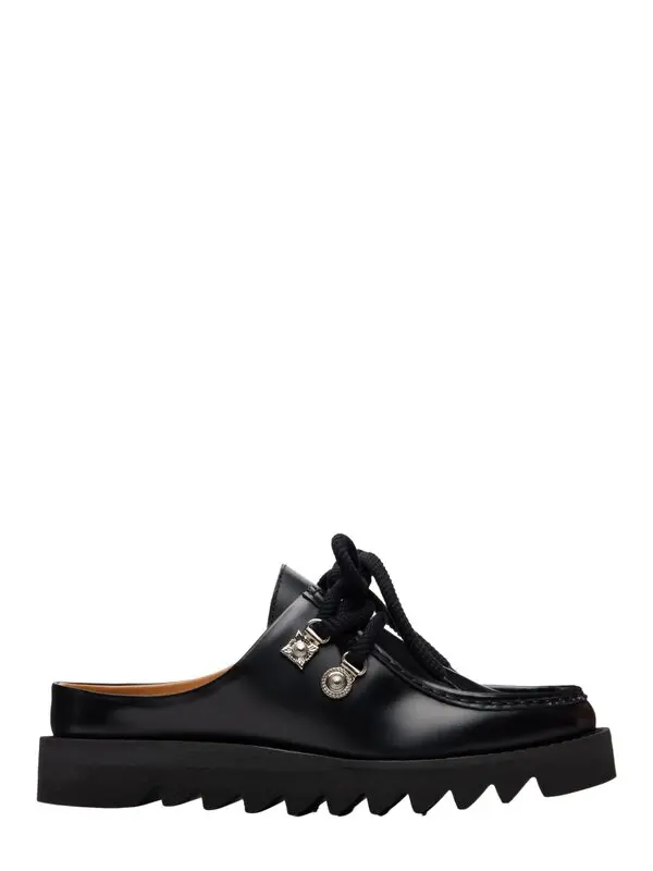 TOGA VIRILIS Leather Mules - Black