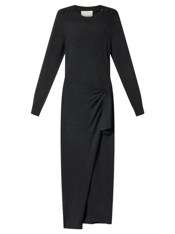 Isabel Marant Étoile Jozira Wrap Maxi Dress - Charcoal Gray