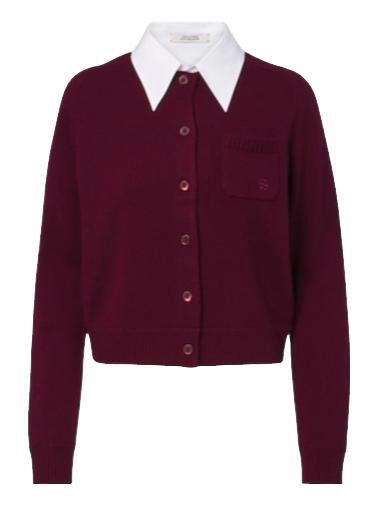 Dorothee Schumacher Ribbed Single-breasted Knit Top - Burgundy