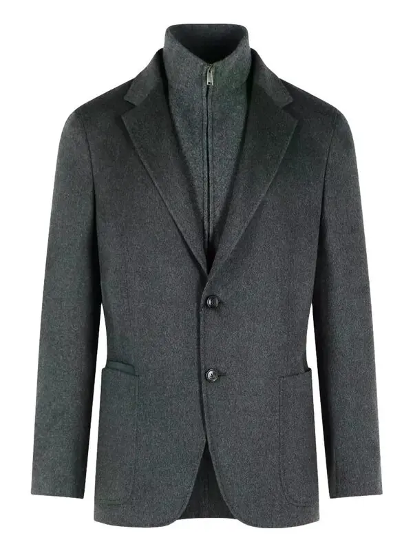 Zegna Dark Mélange Oasi Cashmere Jacket - Grey
