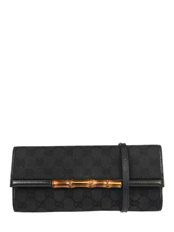 Gucci Gg Bamboo Clutch Bag - Black