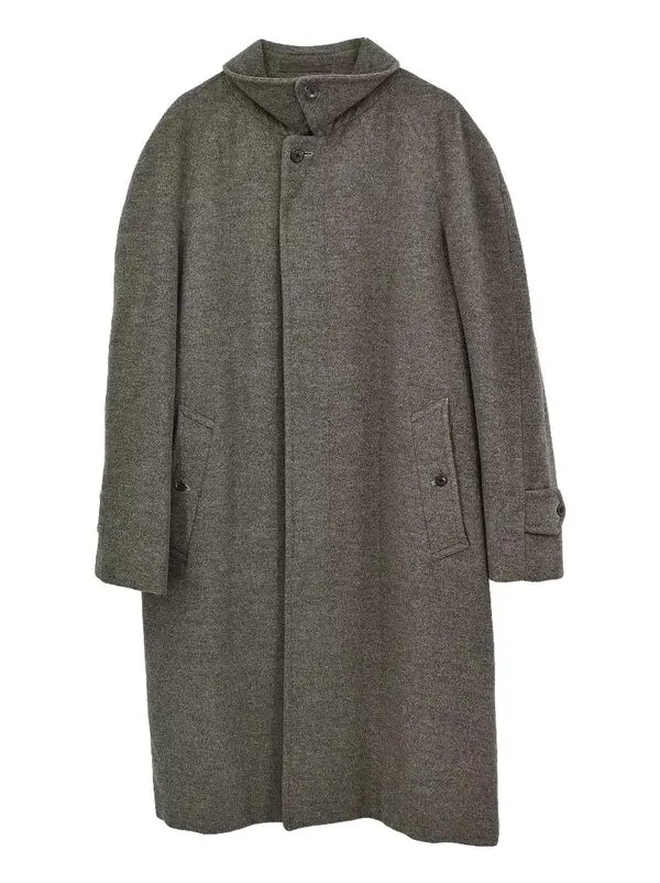 Burberry Button-fastening Wool Single-breasted Coat - Grey