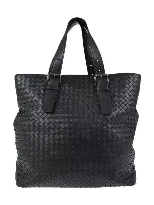 Bottega Veneta Intrecciato Buckle-detail Tote Bag - Black