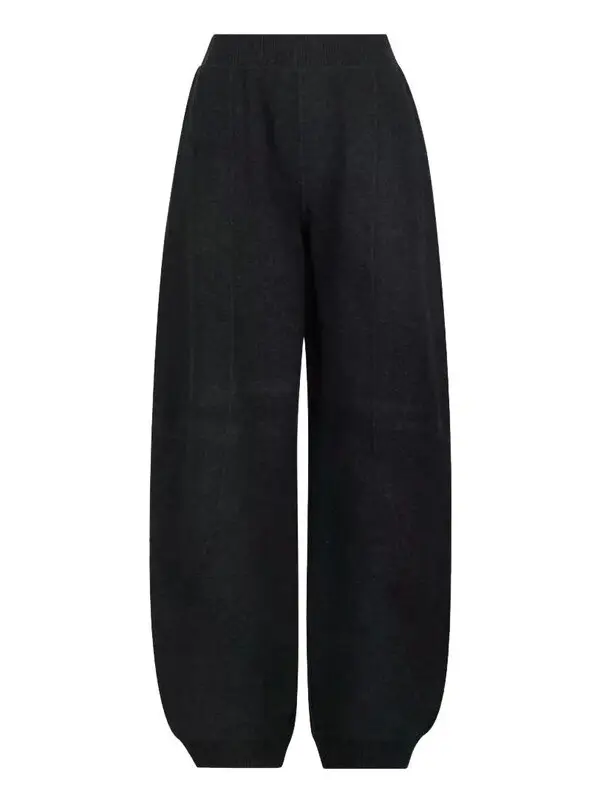 Max Mara Wool And Cashmere Jogging Trousers Dark Grey - Black