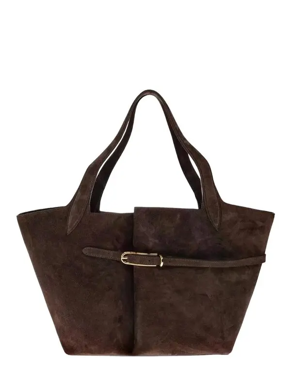LIFFNER Buckle-detail Suede Tote Bag - Brown