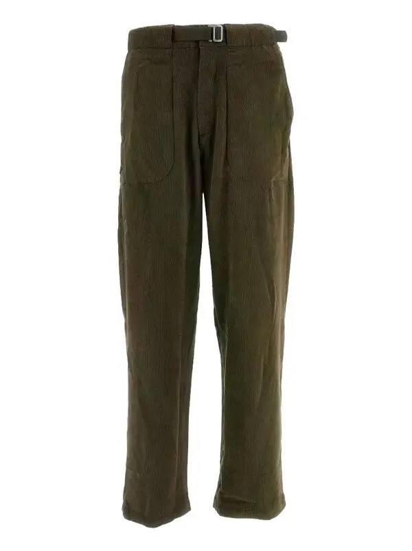 PAS NORMAL STUDIOS Off-race Belted Corduroy Trousers - Green