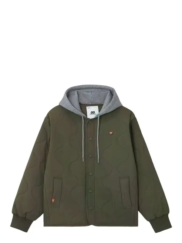 CHOCOOLATE Onion-quilted Hooded Jacket - Green
