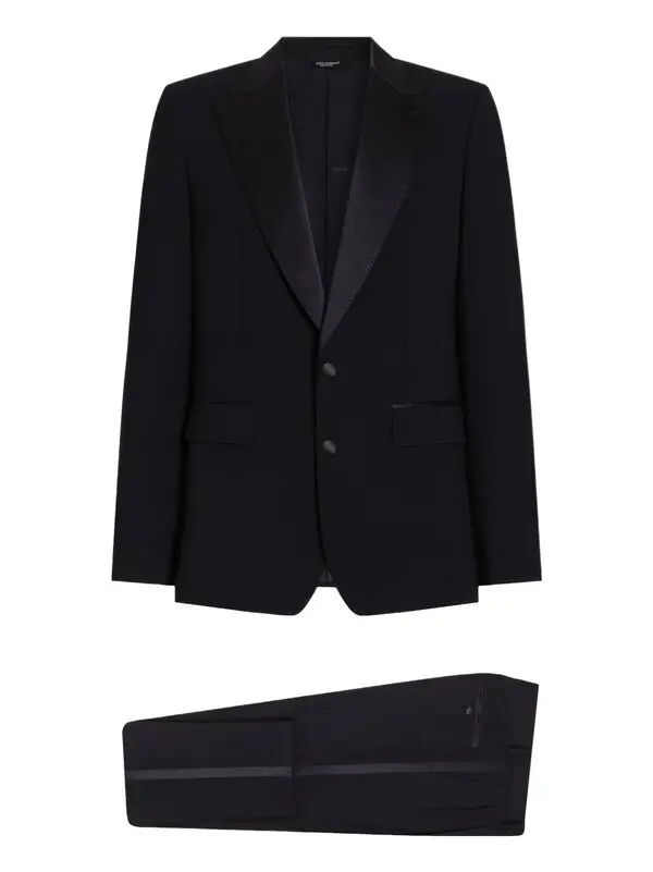 Dolce & Gabbana Dolce Gabbana Single-breasted Tuxedo Sicilia Light Suit - Blue
