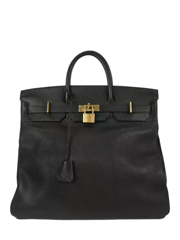 Hermès 1995 Haut A Courroies 45 Tote Bag - Black