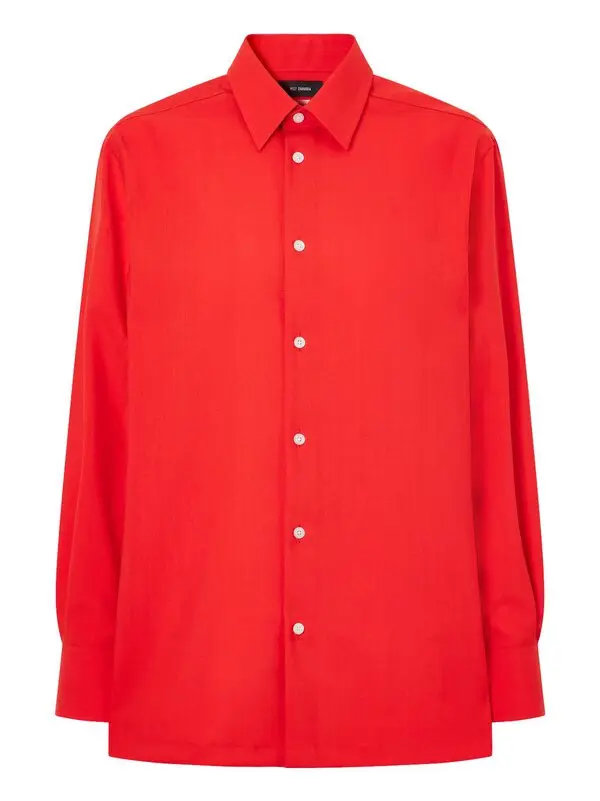 WILLY CHAVARRIA Wool-twill Shirt - Red