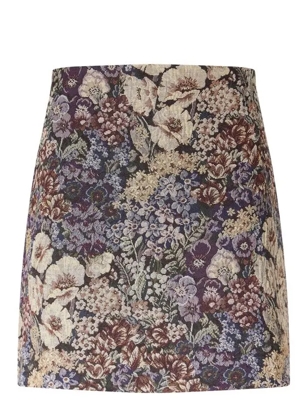 Veronica Beard Ohemia Floral-brocade Mini Skirt - Multi