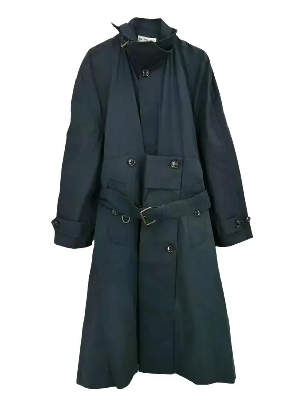 Balenciaga 2016 Belted Coat - Blue