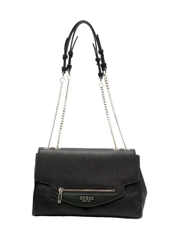 Guess Grained Leather Tote Bag - Black