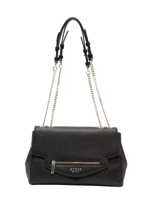 Guess Grained Leather Tote Bag - Black
