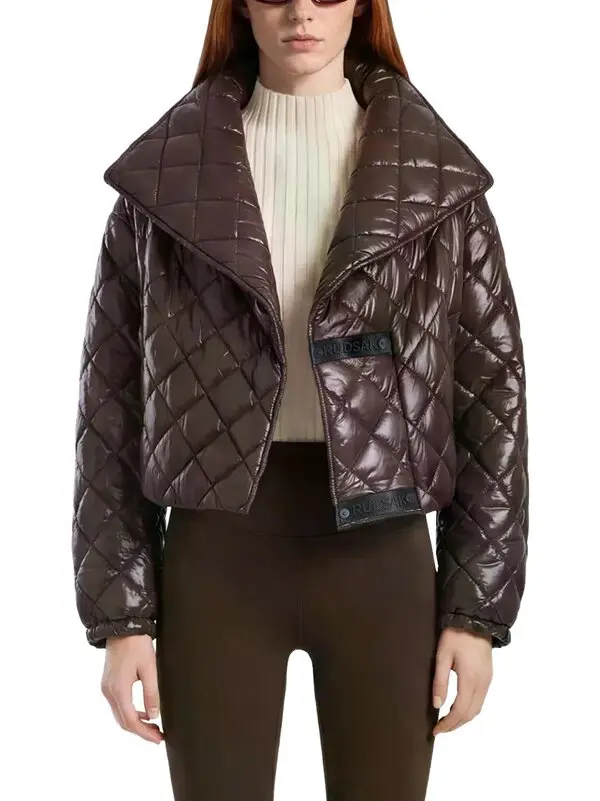 Rudsak Kalee Quilted Cropped Jacket - Brown