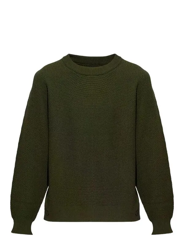 Issey Miyake Button-detail Waffle-knit Sweater - Green