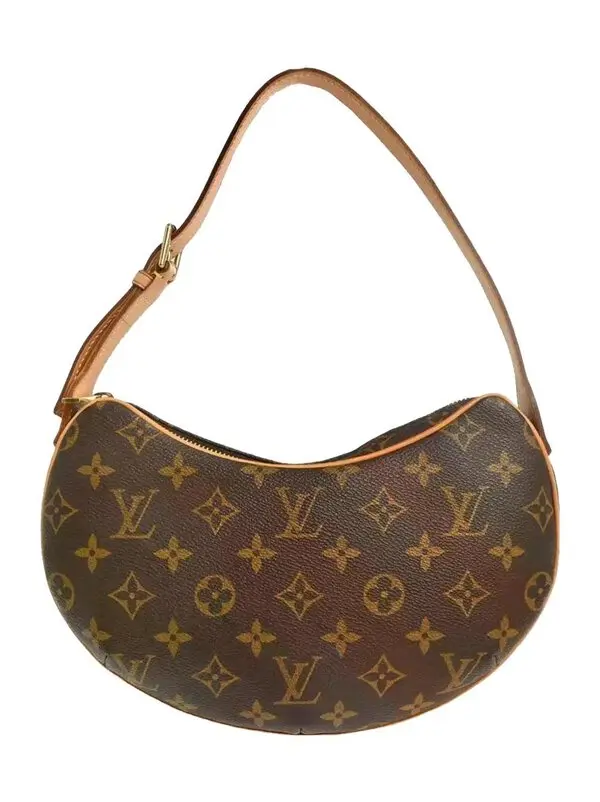 LOUIS VUITTON 2003 Pochette Croissant Monogram Shoulder Bag - Brown