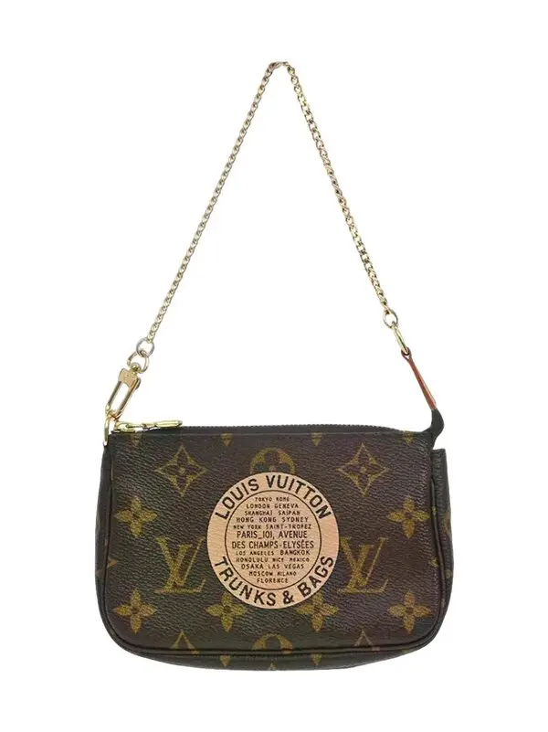 LOUIS VUITTON 2007 Mini Pochette Accessoires Clutch Bag - Brown