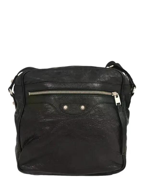 Balenciaga Daily Leather Shoulder Bag - Black