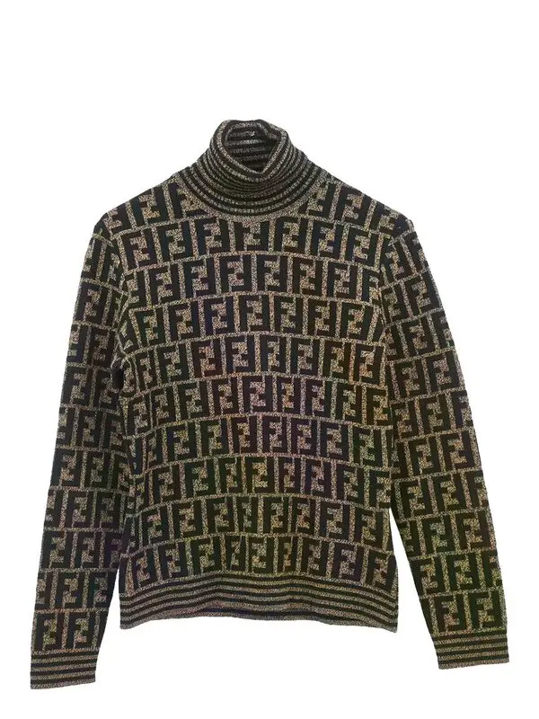 Fendi Zucca Roll-neck Sweater - Brown