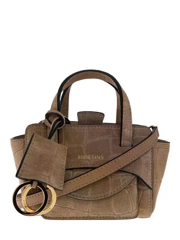 HIDESINS Crocodile-effect Leather Mini Bag - Neutrals