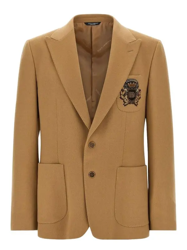 Dolce & Gabbana Dolce Gabbana Portofino Crest Blazer - Beige