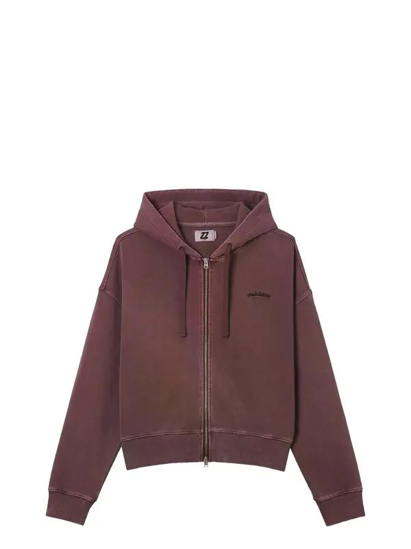Izzue Logo-embroidered Zip-up Hoodie - Red