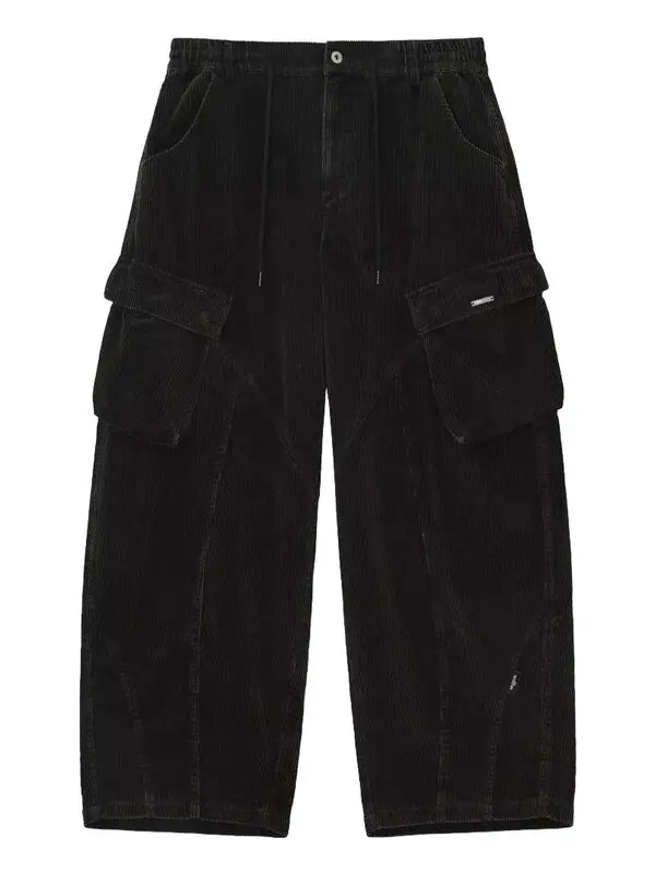MUSIUM DIV. Corduroy Panelled Cargo Pants - Black