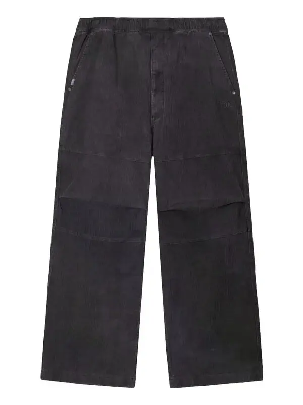 Izzue Corduroy Panelled Wide-leg Trousers - Grey