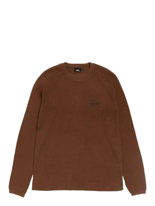 StÜssy Waffle Logo Knitted Top - Brown