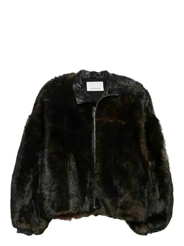 THE FRANKIE SHOP Fur Bomber Jacket - Brown