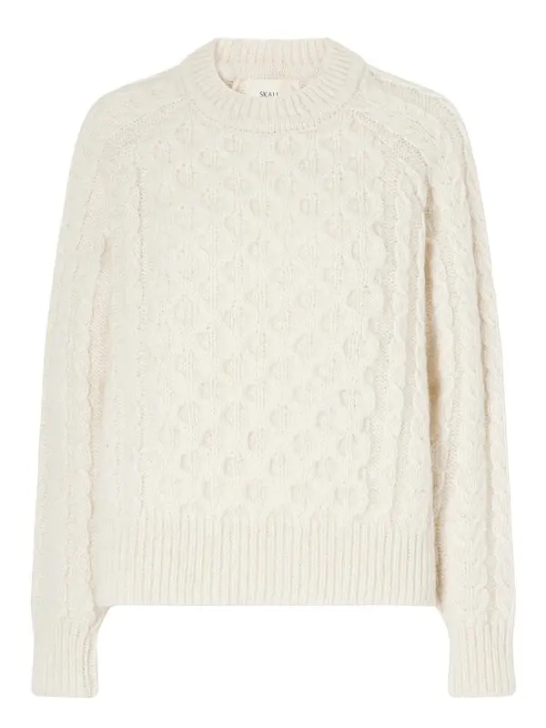 SKALL STUDIO Lennox Cable-knit Wool Sweater - Neutrals