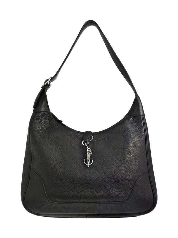 Hermès 1998 31 Togo Trim Shoulder Bag - Black