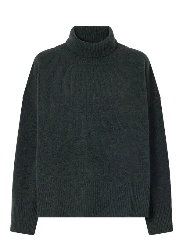 SKALL STUDIO Silene Rib-trimmed Wool Turtleneck Sweater - Green
