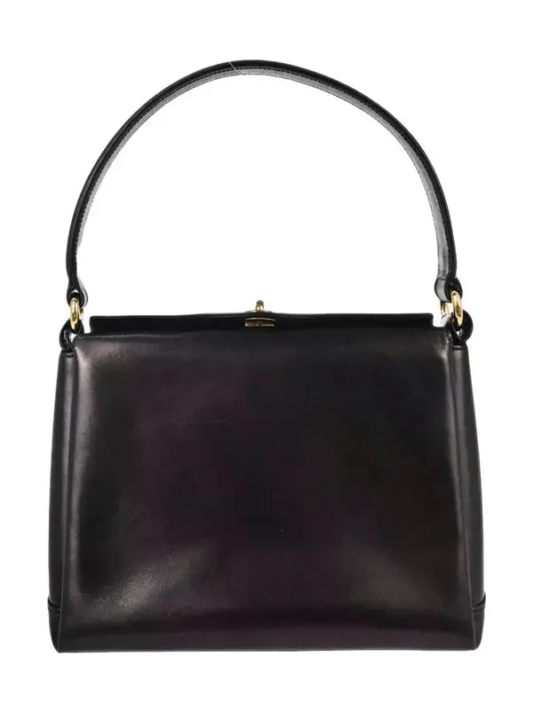 Gucci Turn-lock Leather Tote Bag - Black