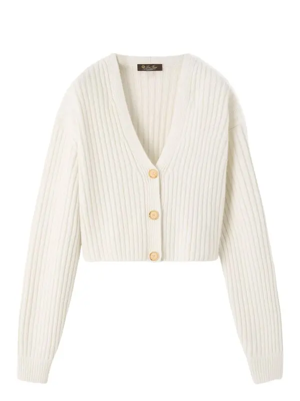 Loro Piana Yarrow Cardigan - Titanium Dioxide