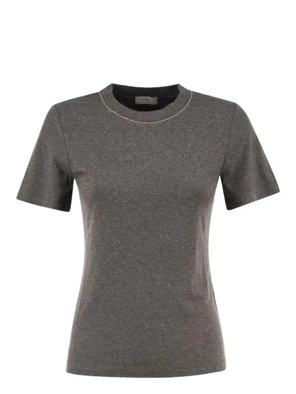 Peserico Crew-neck Short-sleeve T-shirt - No