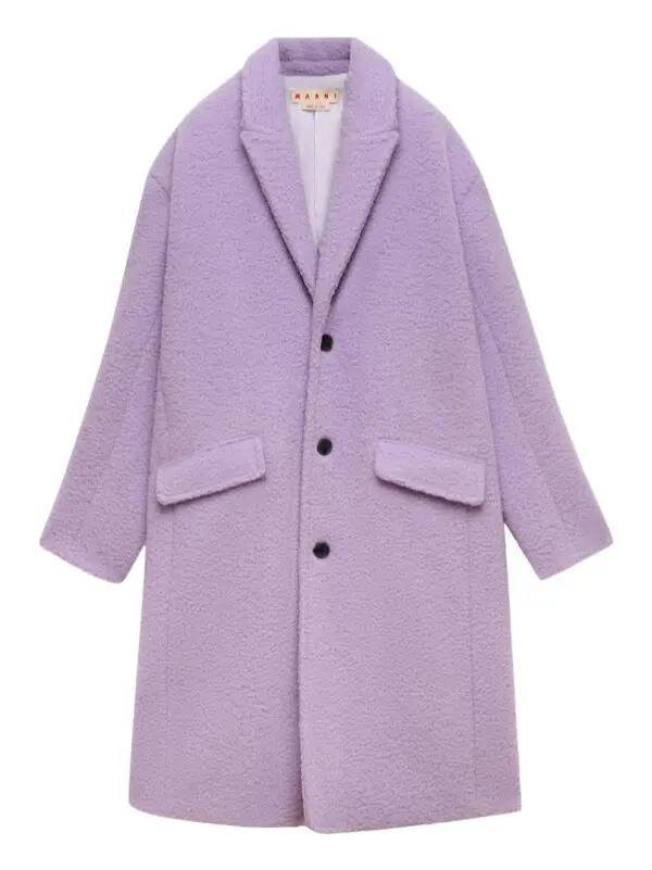 Marni Teddy Oversized Coat - Purple