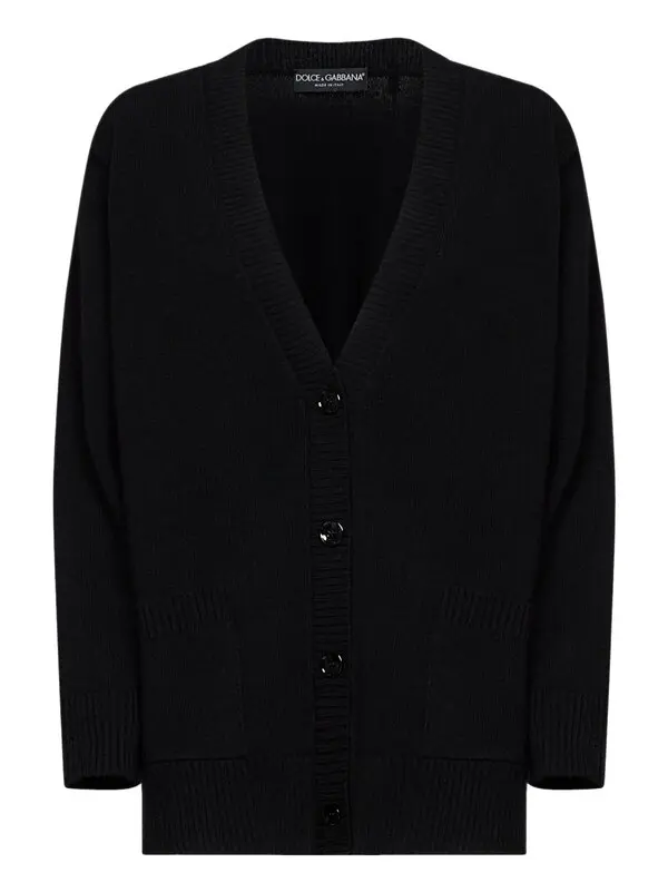 Dolce & Gabbana Dolce Gabbana V-neck Knitted Cardigan - Black