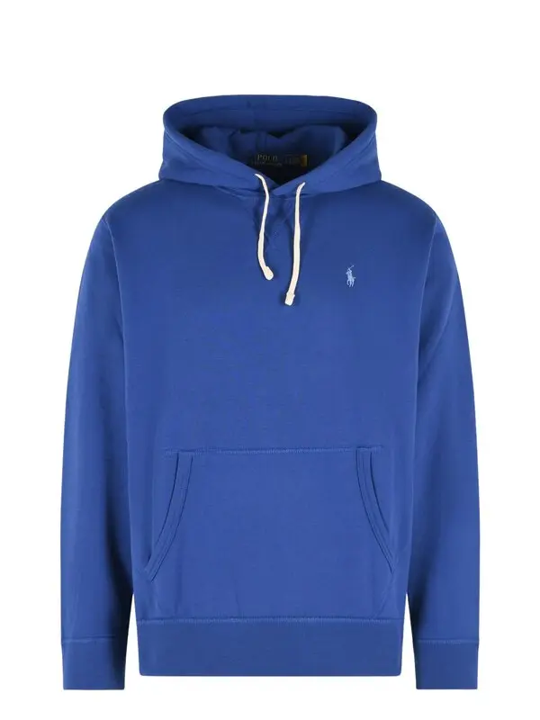 Polo Ralph Lauren Logo Embroidered Drawstring Hoodie - Blue