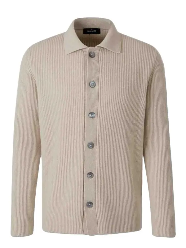 GRAN SASSO Button-up Ribbed Cardigan - Light Brown