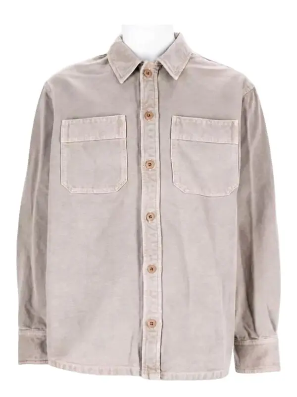A.p.c. Button-up Straight Hem Shirt - Beige