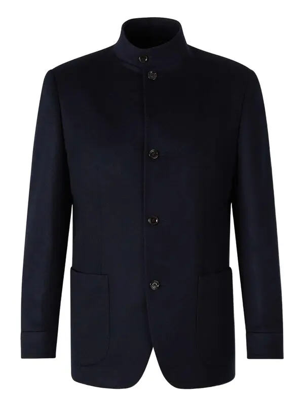 LARDINI Single Breasted Jacket - Midnight Blue