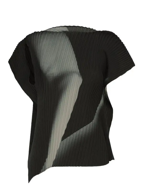 Issey Miyake Hands Of Lover Pleats Top - Black-hued