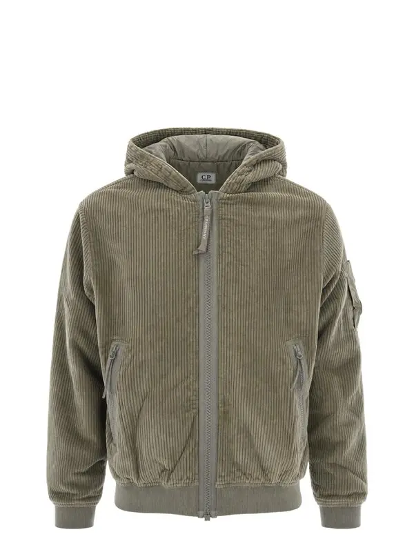 C.P. COMPANY Corduroy Full-zip Hoodie - No