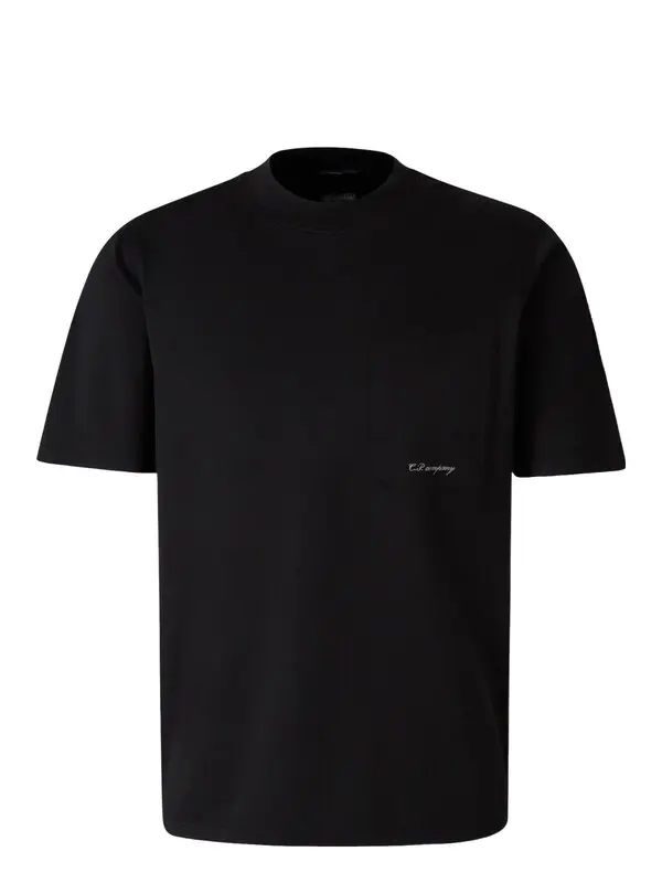 C.P. COMPANY Logo-print Pocket T-shirt - Black