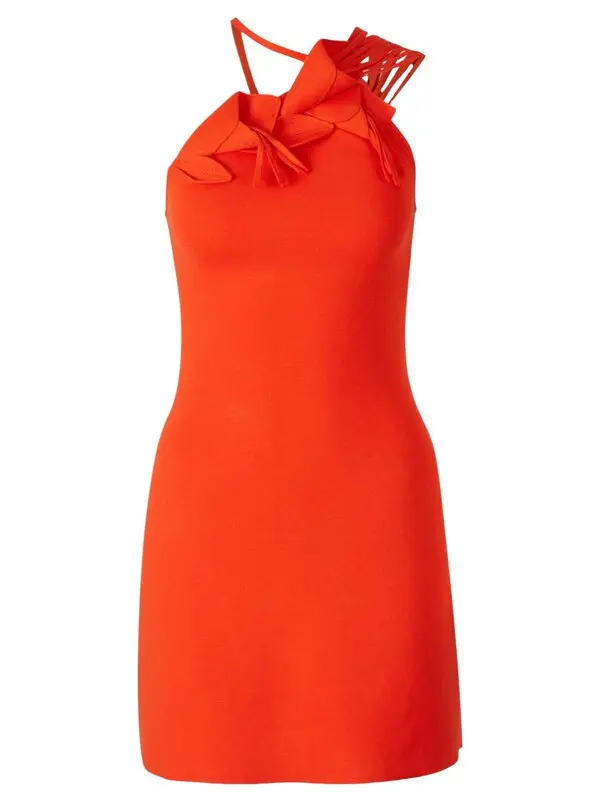 Cult Gaia Camellia-motif Knit Dress - Orange