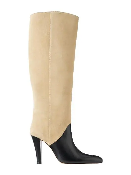 JUDE Edita 100 Two-tone Leather And Suede Knee Boots - Multi